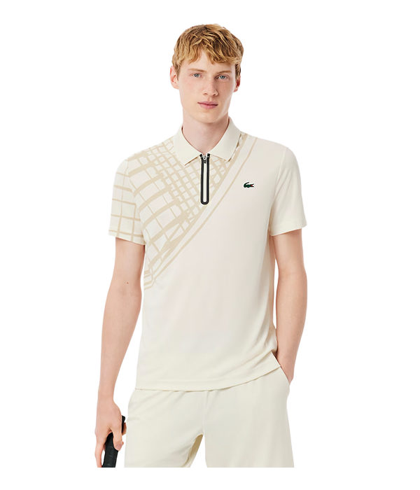 Polo Lacoste Ultra Dry Blanco Roto 2025 - PadelPROShop